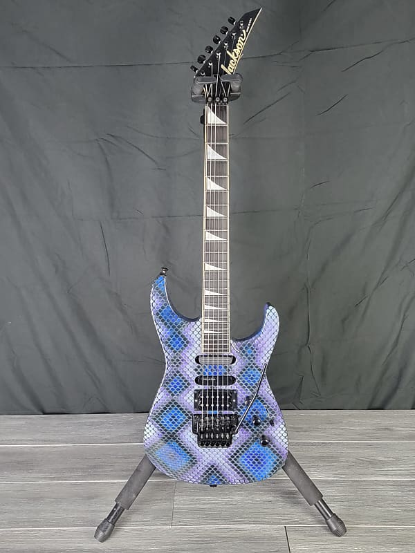 1991 USA Jackson Fusion In BLUE/PURPLE Snakeskin | Reverb
