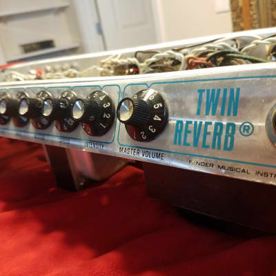 Vintage Original Fender Twin Reverb Chassis - silverface, | Reverb