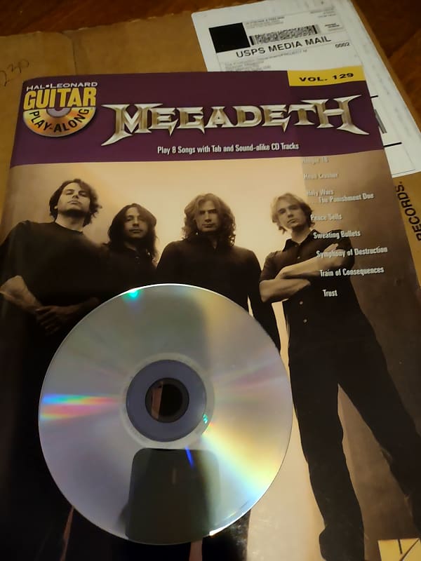Megadeth play along book with CD Tab and CD | Reverb