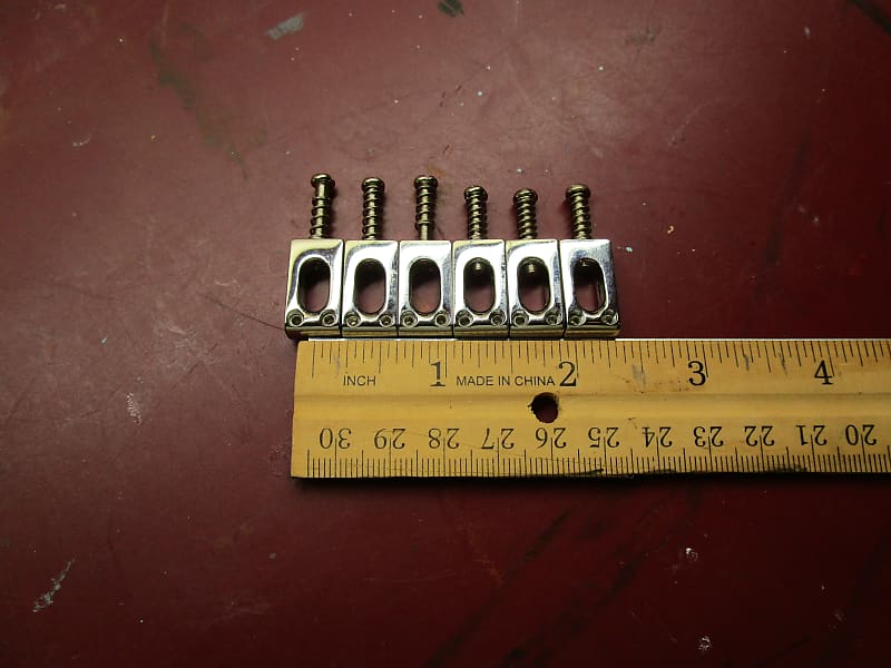 G&L Dual Fulcrum Bridge saddles 2012 USA chrome | Reverb