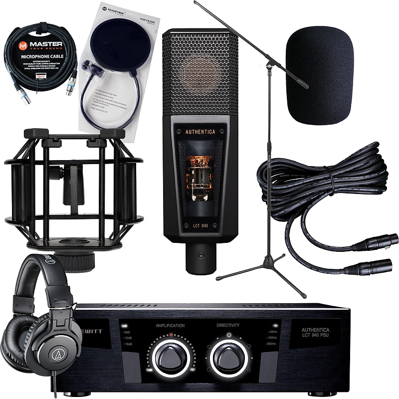 Lewitt LCT 940 Condenser Microphone w/ Stand, Headphones, | Reverb