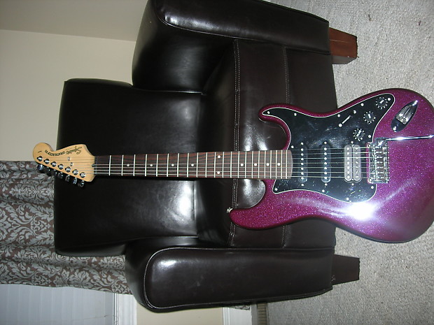 Rare Squire Stratocaster Purple VII Seven 7 string Tremelo | Reverb