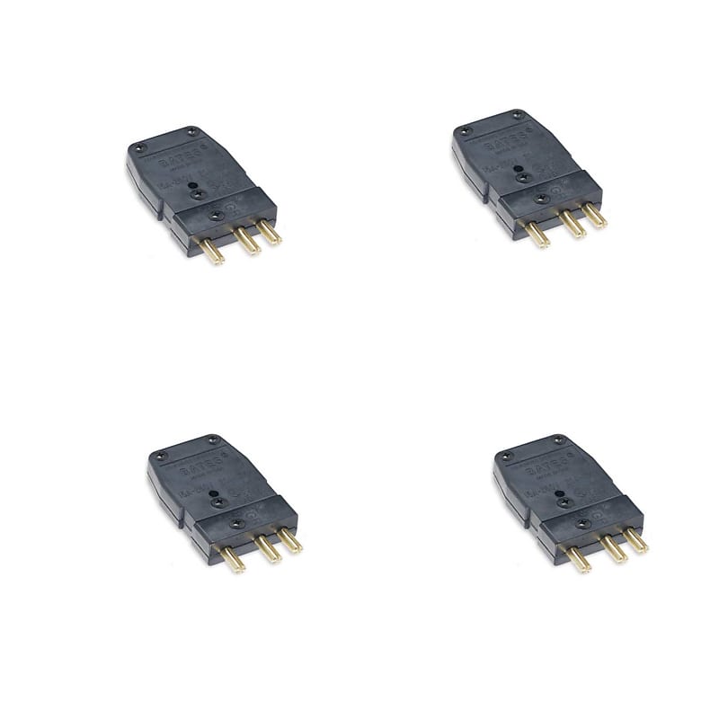 4 Bates STAGEPIN-M 125V Male Stage Pin with a Set Screw Wire | Reverb