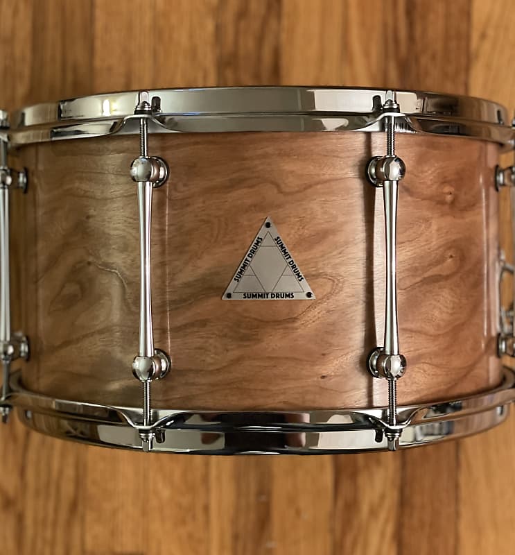 Summit Drums 14x8 Peak black cherry solid shell snare 2023 - | Reverb