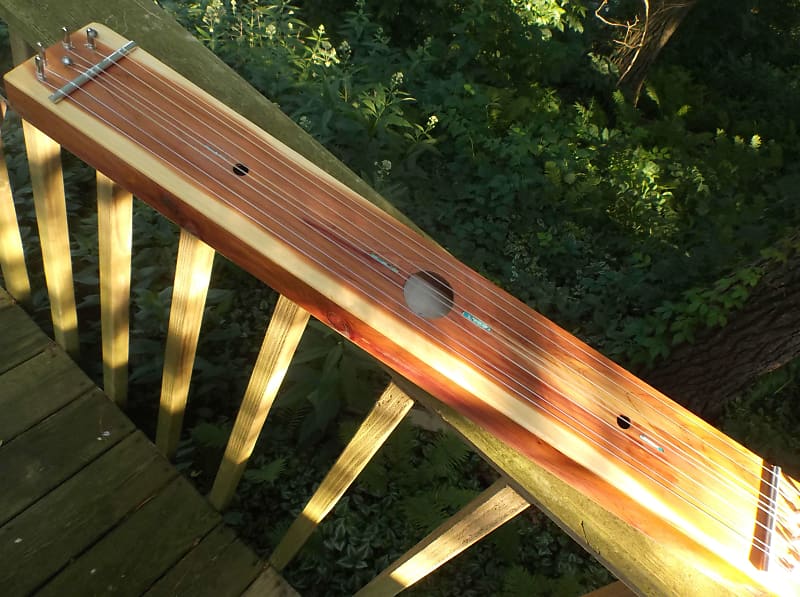 Aeolian Harp Aromatic Cedar Hand Carved With Turquoise Inlays | Reverb