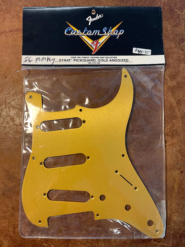 NOS Fender Custom Shop Gold Anodized Strat Pickguard 90's | Reverb