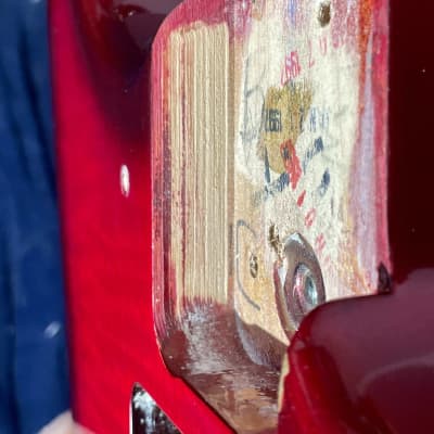 Fender American Strat Ultra Stratocaster Body Flame Crimson | Reverb