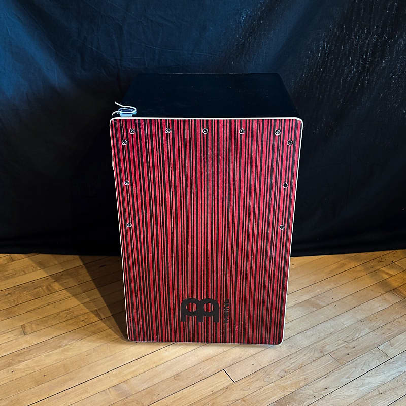 MEINL Jumbo Backbeat Bass Cajon - Crimson Stripe | Reverb