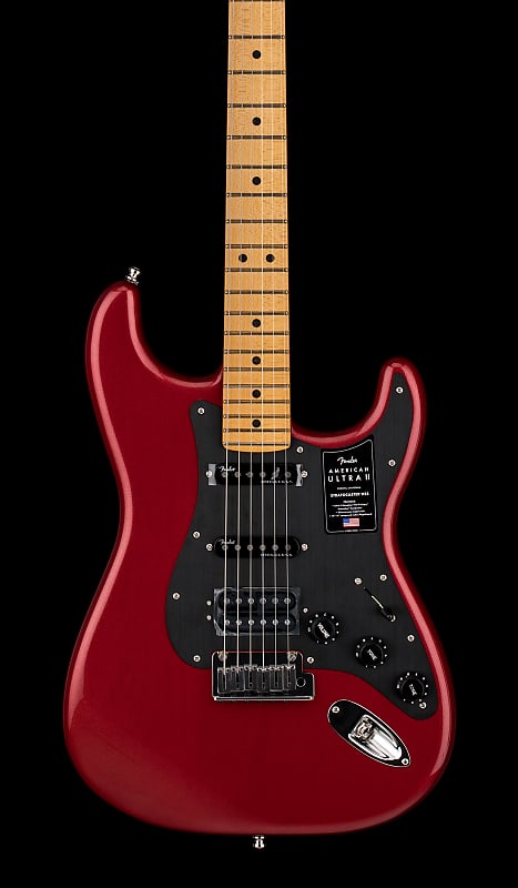 Fender American Ultra II Stratocaster HSS - Sinister Red | Reverb