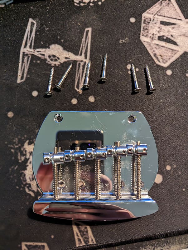 Sterling Stingray Ray5 Bass Bridge - Chrome | Reverb