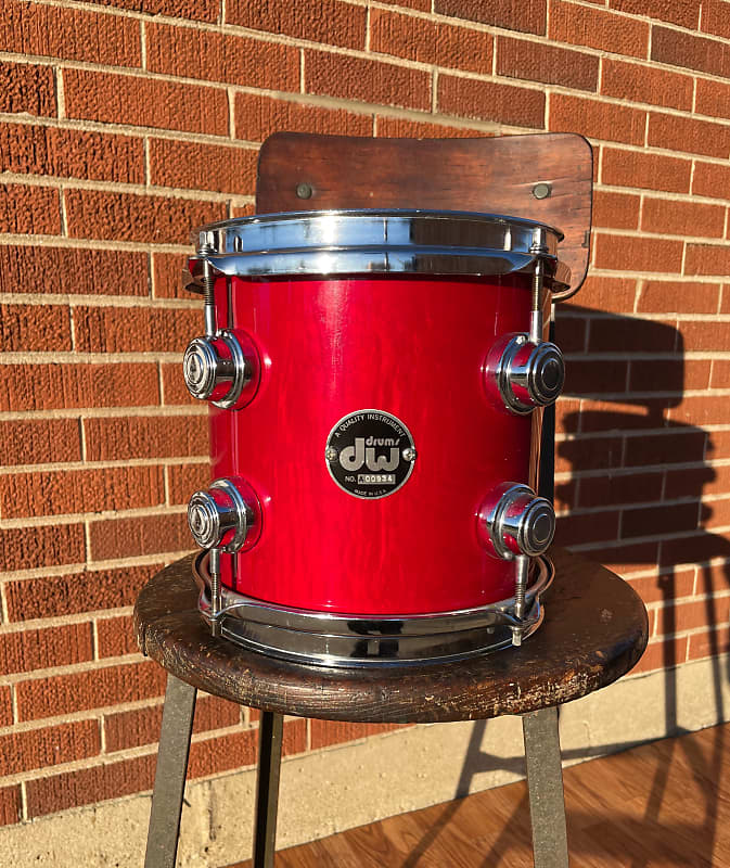 Drum Workshop 8x8 Tom Single Transparent Red DW | Reverb