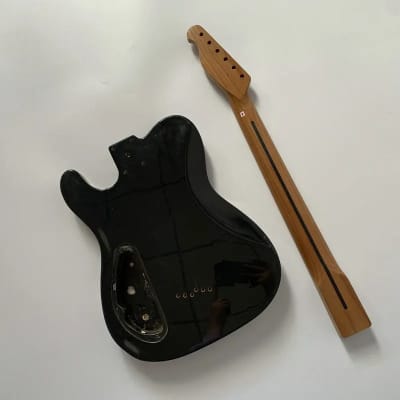 Black Telecaster Tele Style Solid Body with Maple Neck | Reverb