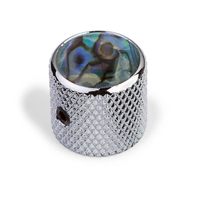 Knurled Chrome Potentiometer Dome Knob (Abalone | Reverb UK