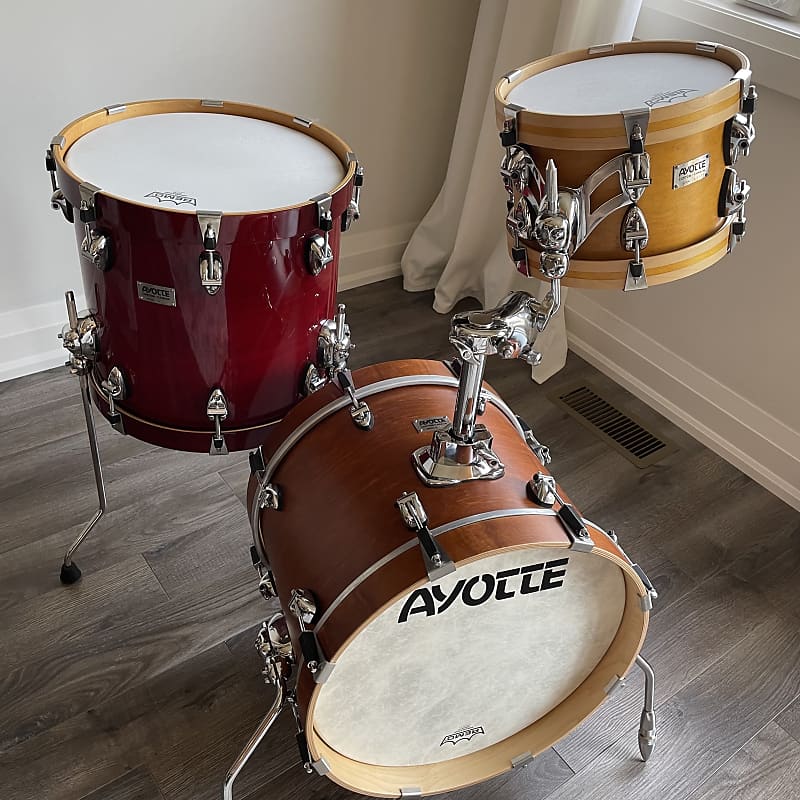 Ayotte Micro bop kit - wood hoops - 16” bass drum | Reverb