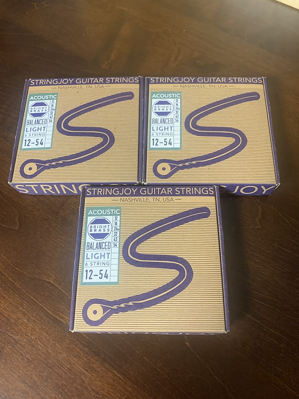 Stringjoy Light acoustic strings - Bright Brass | Reverb