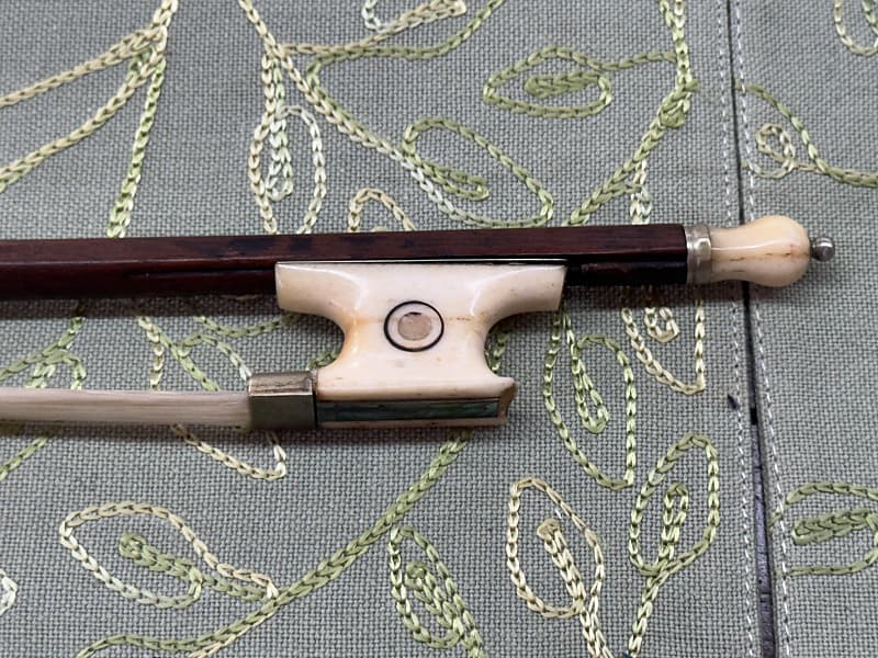 Bausch. Snake Wood Violin Bow. Ivory Frog.(C. 1920s) | Reverb
