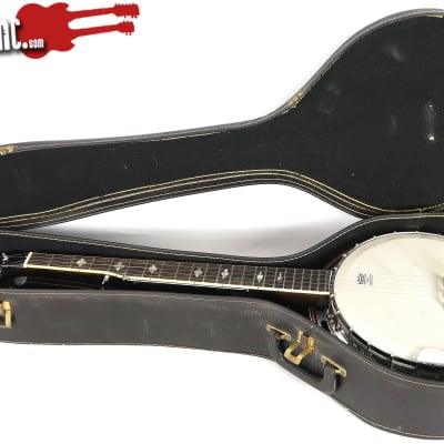 Vintage Iida Japan 5-string Archtop Banjo w/ Chipboard Case | Reverb