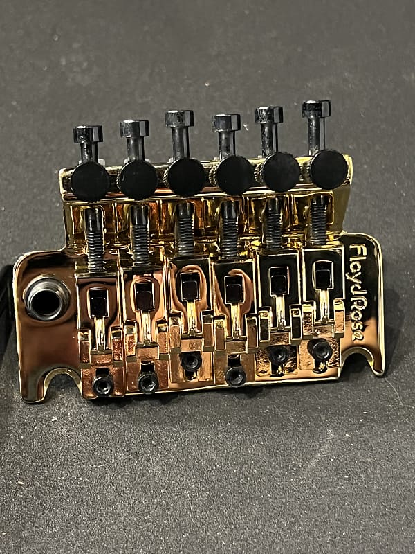 Floyd Rose 1000 series gold right handed tremolo bridge | Reverb