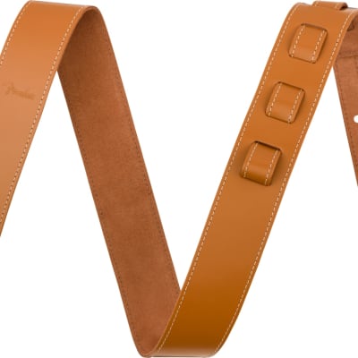 Fender 2" Essentials Leather Strap - Tan | Reverb