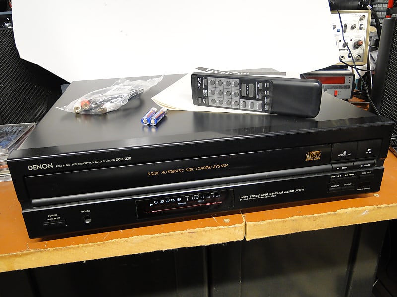 Denon DCM-320 5 Audio Disc Changer w Remote Manual. Box - | Reverb