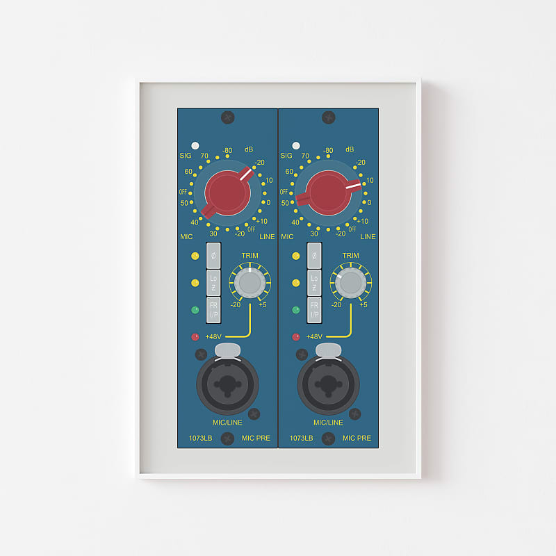 Preamp Module Print - Music Producer Poster, Neve Mic Pre | Reverb