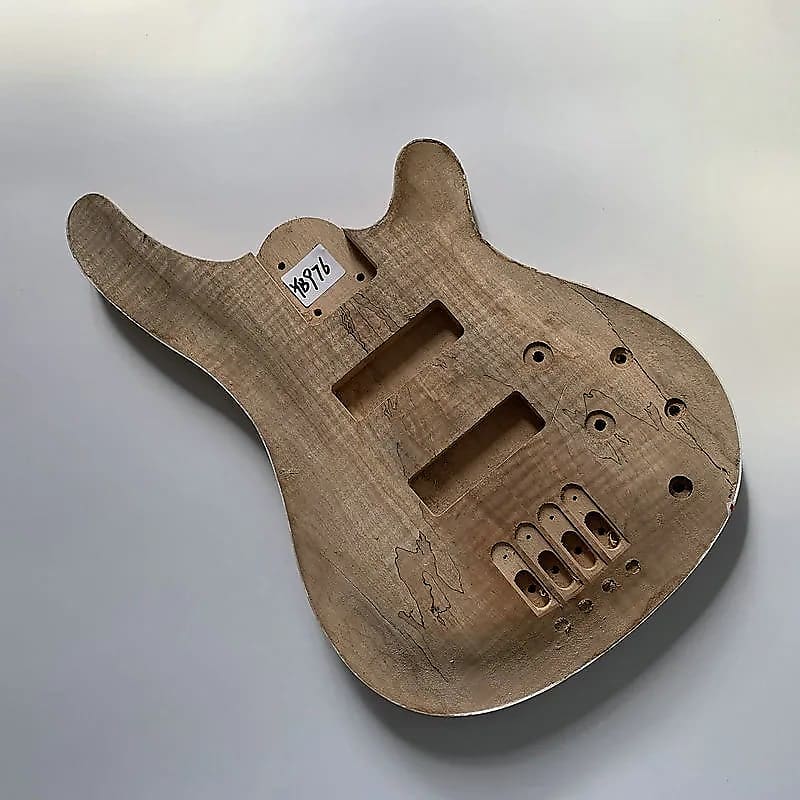 4 String Bass Guitar Flamed Maple Top Body DIY Project | Reverb