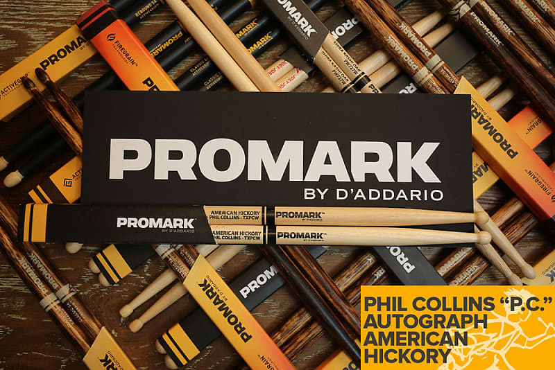 Promark Hickory P.C. Wood Tip Phil Collins Drum Sticks | Reverb UK