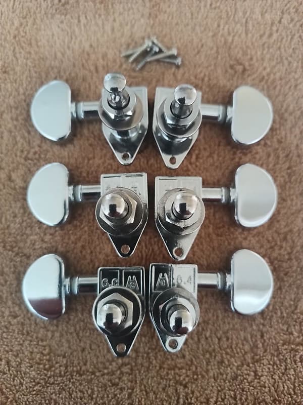 Grover Rotomatic 3x3 Tuning keys 18:1 Chrome | Reverb