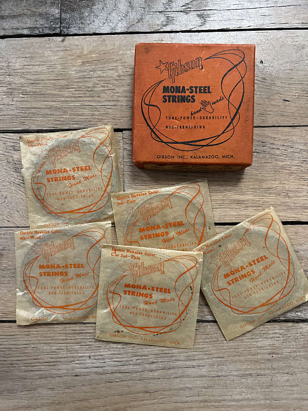 1950’s Gibson Hawaiian Guitar Strings Box Vintage Case Candy | Reverb