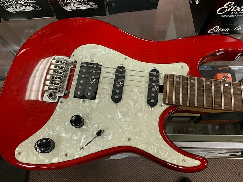 Washburn MG401 Grover Jackson 96 Trans Red Flame Top | Reverb