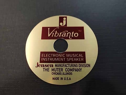 Jensen Vibranto Speaker Sticker Badge Logo Emblem-gold | Reverb