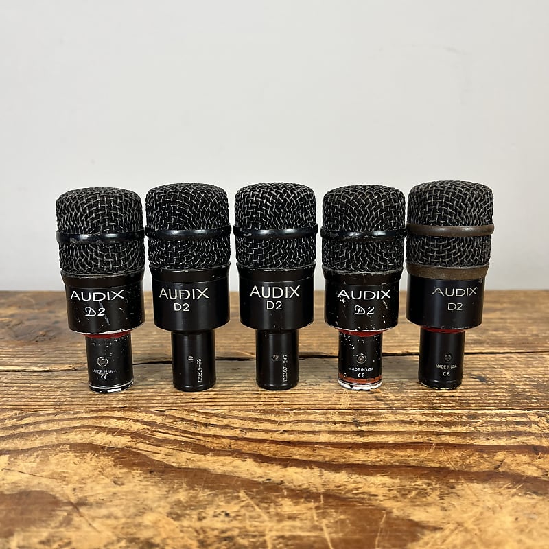 Lot of 5 Audix D-2 Dynamic Instrument Microphones | Reverb