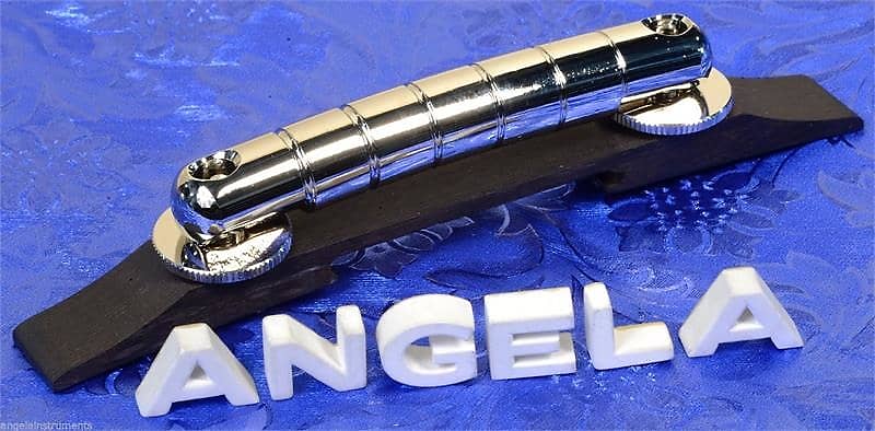 Gretsch Nickel Rocking Bar Bridge & Ebony Base, 0062844000 | Reverb