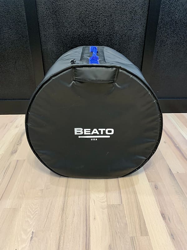Beato Pro 1 16x22” bass drum bag 2020 Black with Blue handle | Reverb