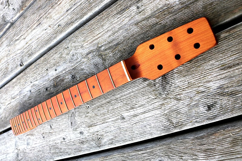 Telecaster snakehead quartersawn neck, roasted maple, 22 | Reverb UK