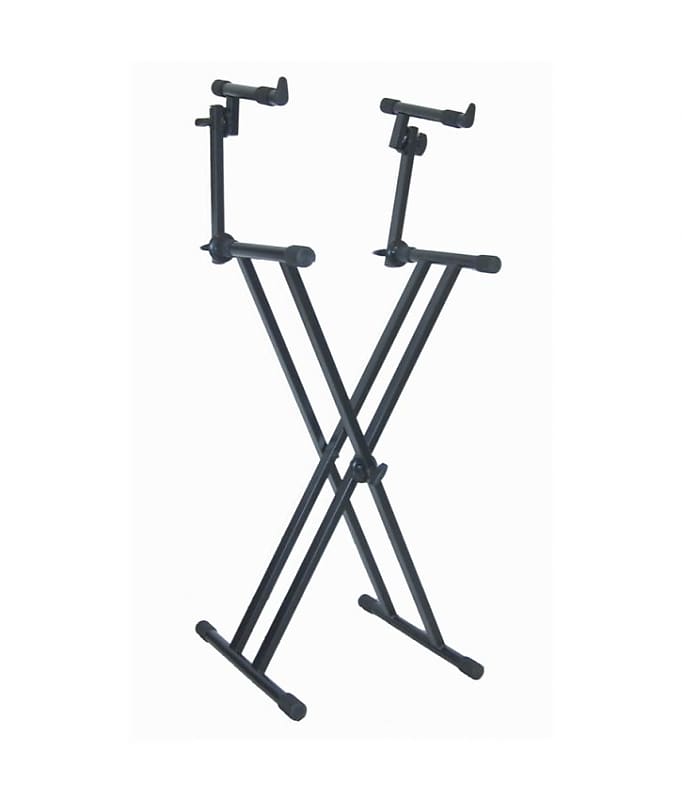 T-22 Double Braced Double Tier Keyboard Stand | Reverb