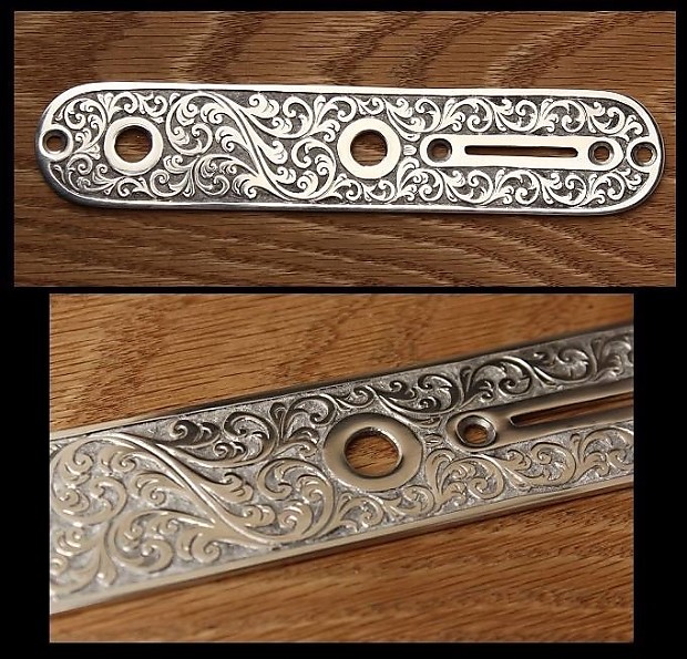 Handmade and hand engraved metal control plate fits Fender | Reverb