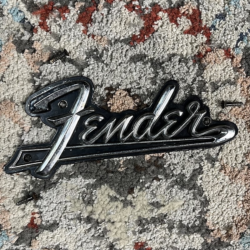 1963-1969 Fender Amp Logo W/ Screws For Vintage Blackface / | Reverb