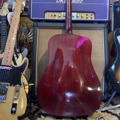 Guild D25 Dreadnought Acoustic 1980 - Cherry | Reverb