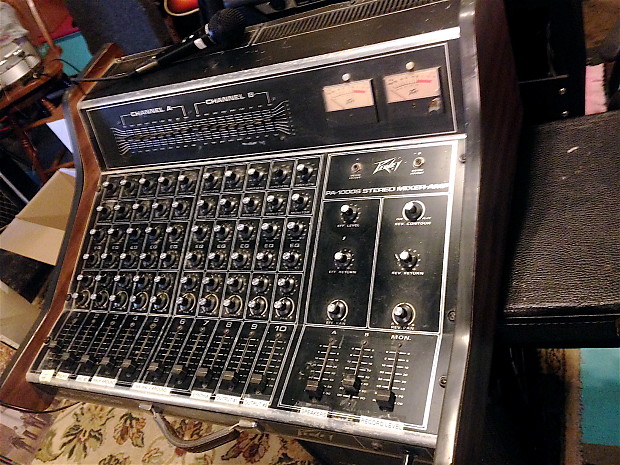 Peavey pa1000s VINTAGE power mixer gigantic cool real meters | Reverb