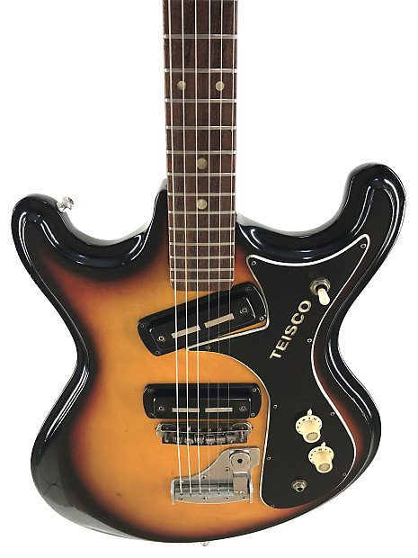 Teisco V2, Mosrite Style Guitar, Sunburst, 1968, Josh Homme, | Reverb