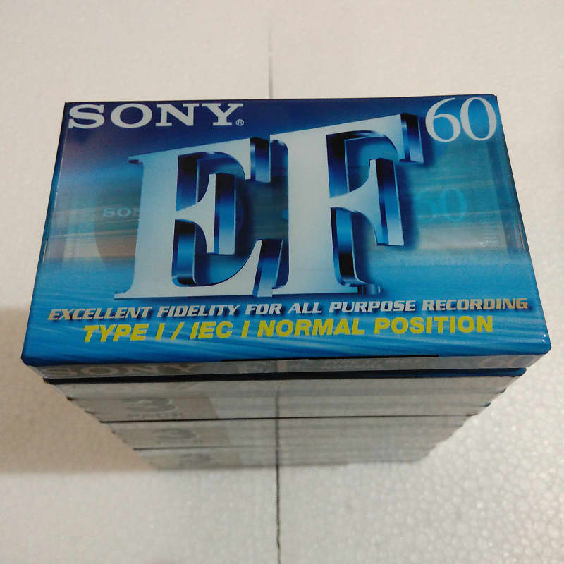 10 Sony EF 60 Blank Audio Cassette Tapes - Sealed | Reverb