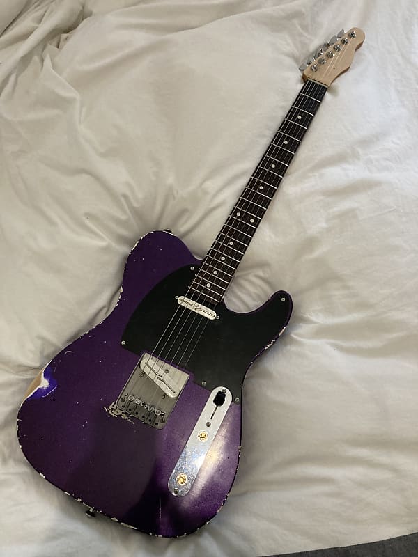 Usacg Telecaster mjt Landon swamp ash plum purple Fralin | Reverb