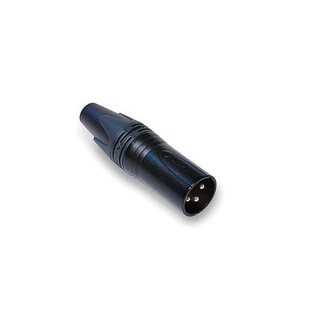 Neutrik NC3MXX XLR Male Connector, Black Chrome, NC3MXX-B, | Reverb
