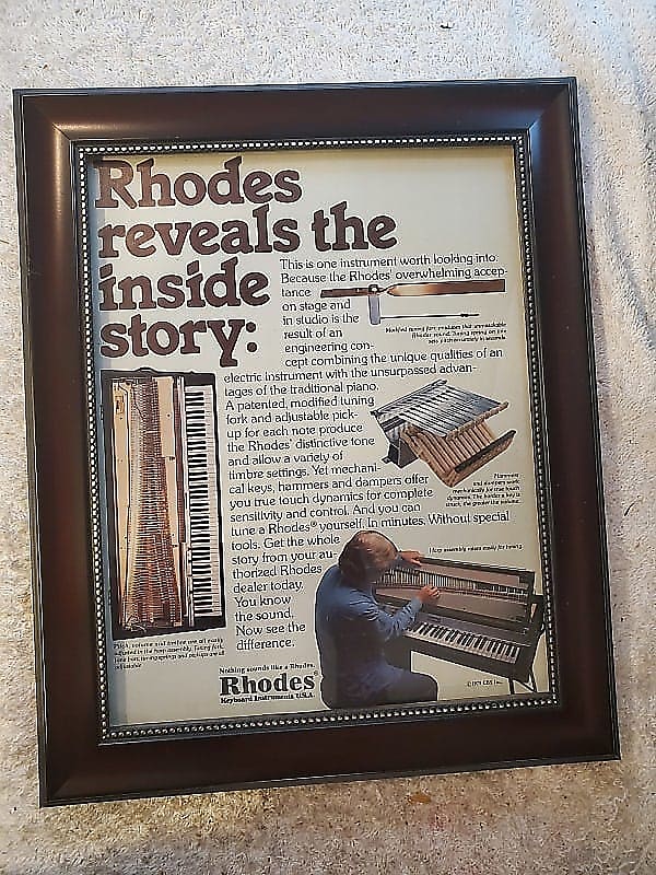 1979 Rhodes Keyboards Color Promotional Ad Framed Rhodes | Reverb