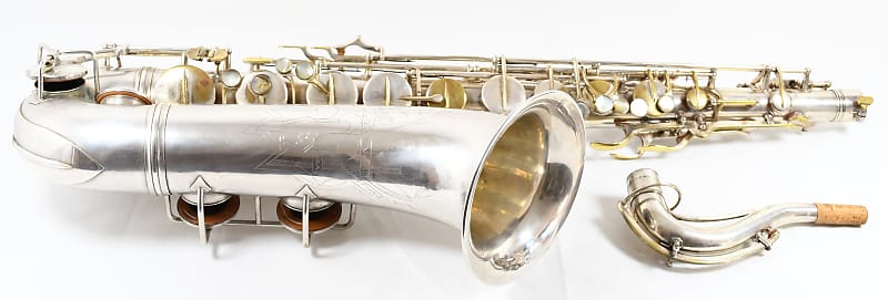 Conn 10M Tenor Sax rolled tone holes 1947 silver plate | Reverb