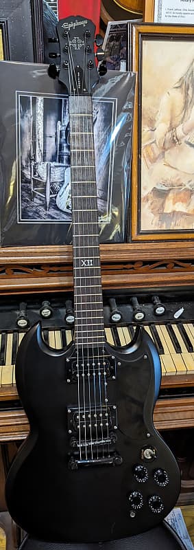 Epiphone SG Goth Electric Dual-Cutaway Guitar | Reverb
