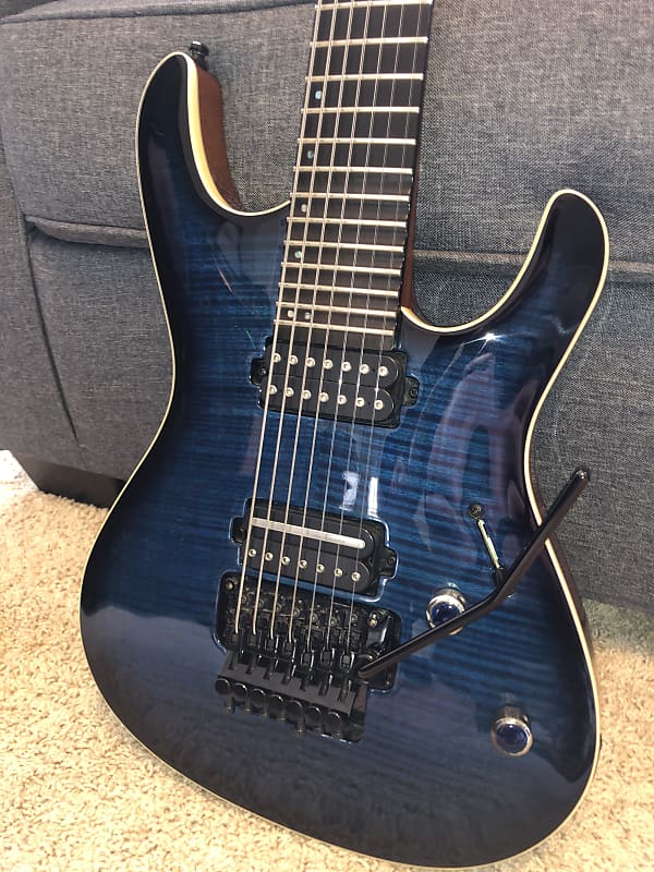 Mayones Setius Pro 7 2012 Transparent Deep Blue | Reverb
