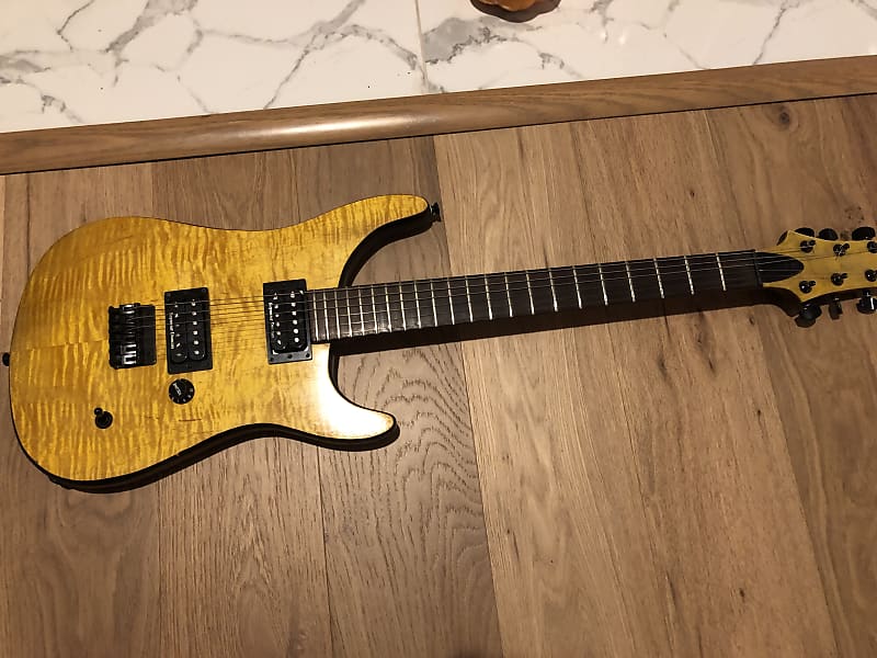 Custom built strat style flame/curly Maple drop top electric | Reverb