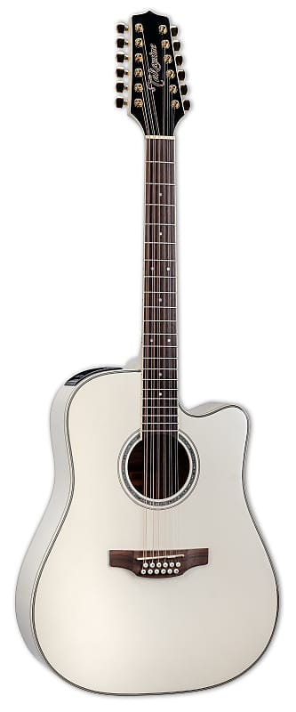 Takamine GD37CE12-PW - Gloss Pearl White 12-String | Reverb